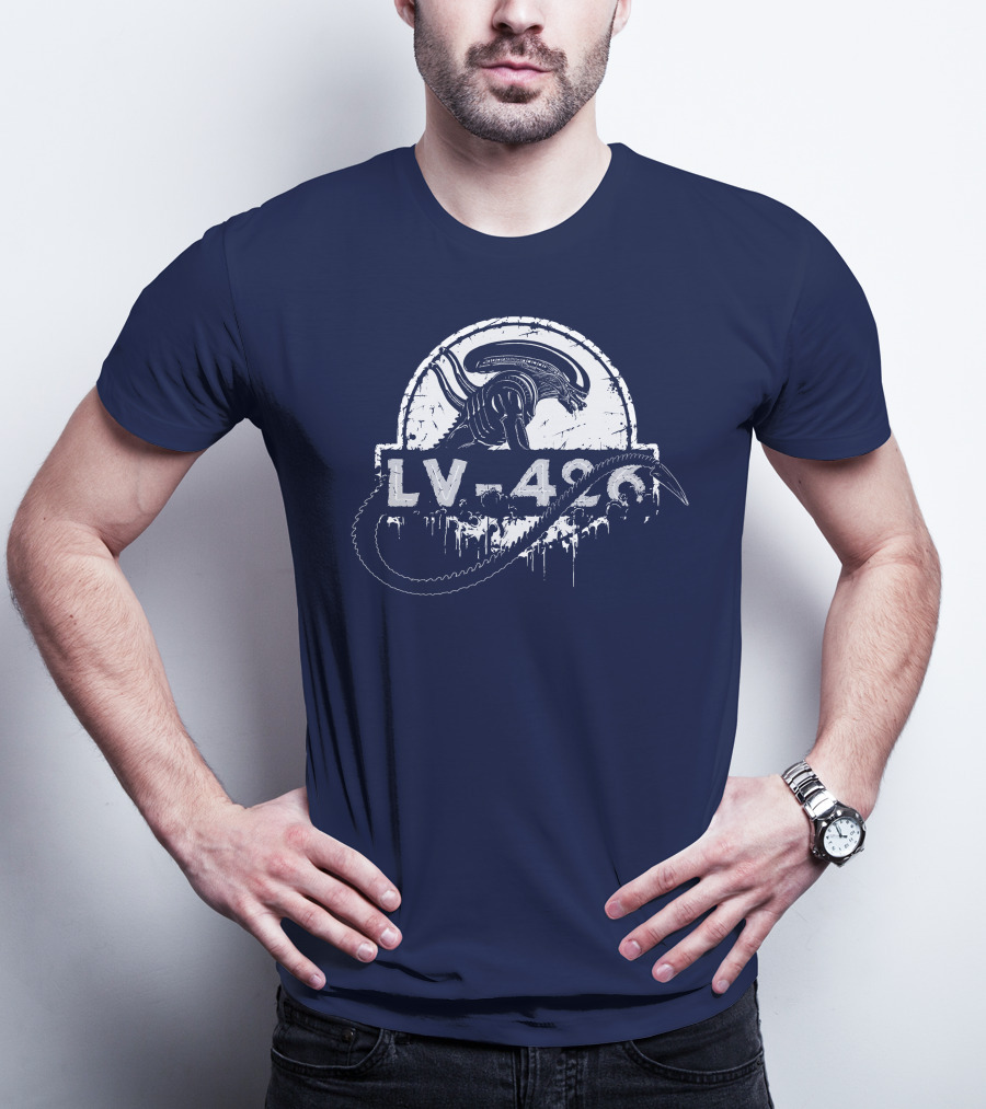 LV 426 Nostromo Xenomorph Jurassic Crossover T-Shirt