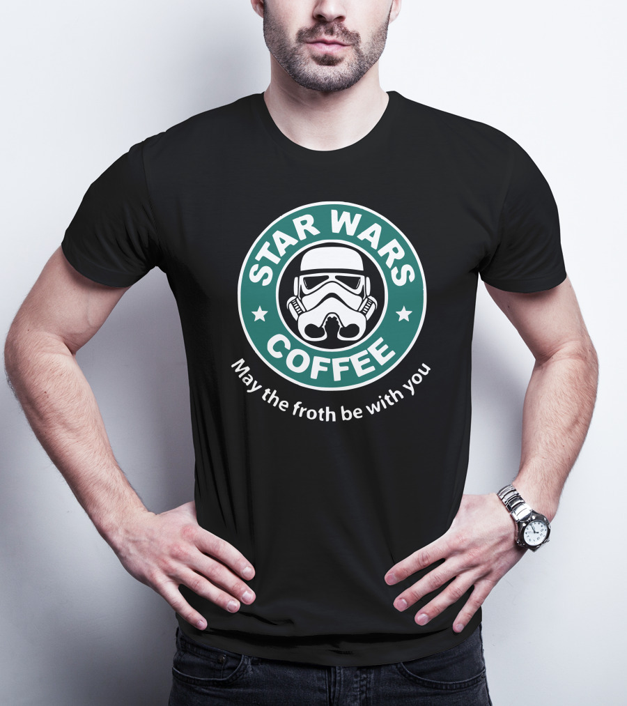 Star Wars Coffee May The Froth Be With You Stormtrooper T-Shirt