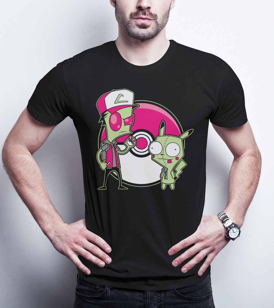 ZOMBIE POKEMON TRAINER AND CREATURE WITH POKE BALL T-Shirt