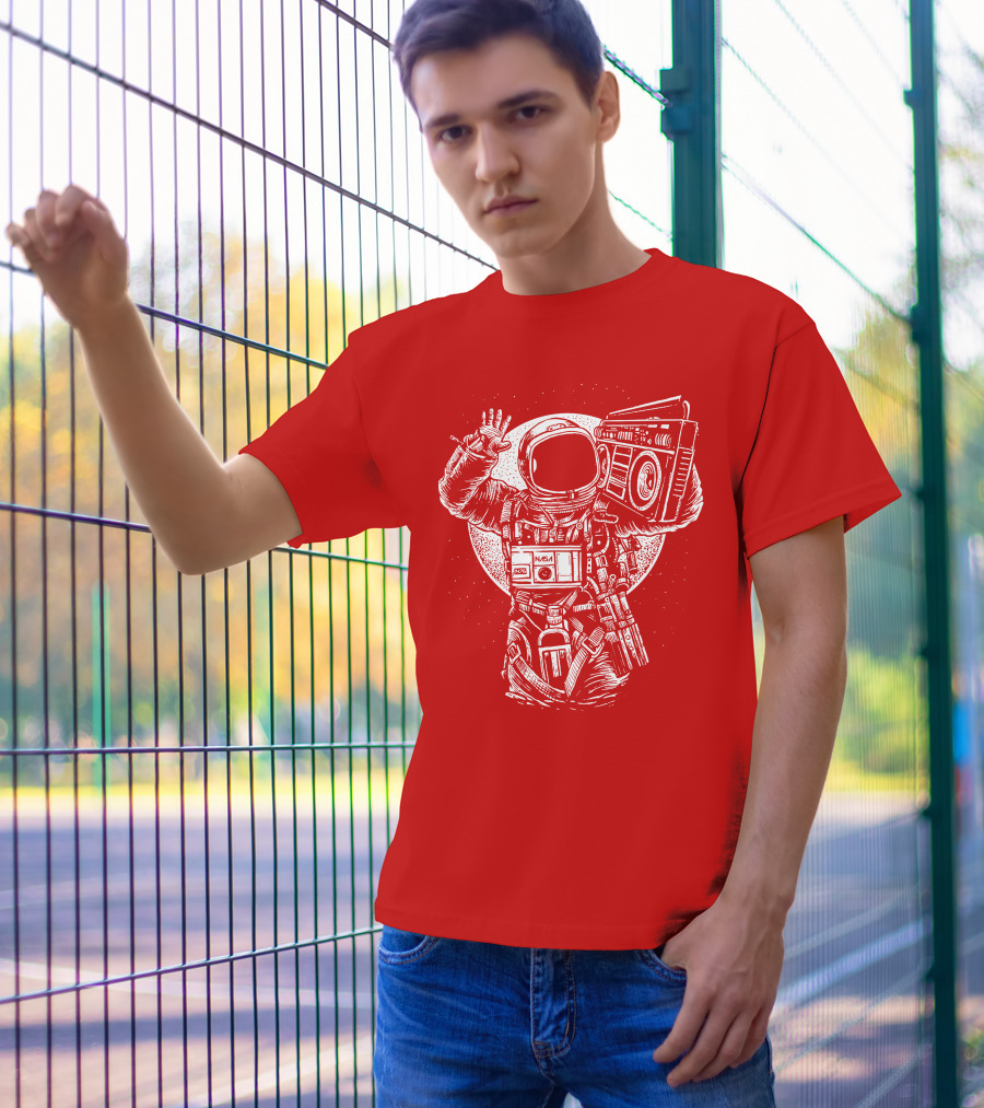 NASA Astronaut With Boombox Space T-Shirt