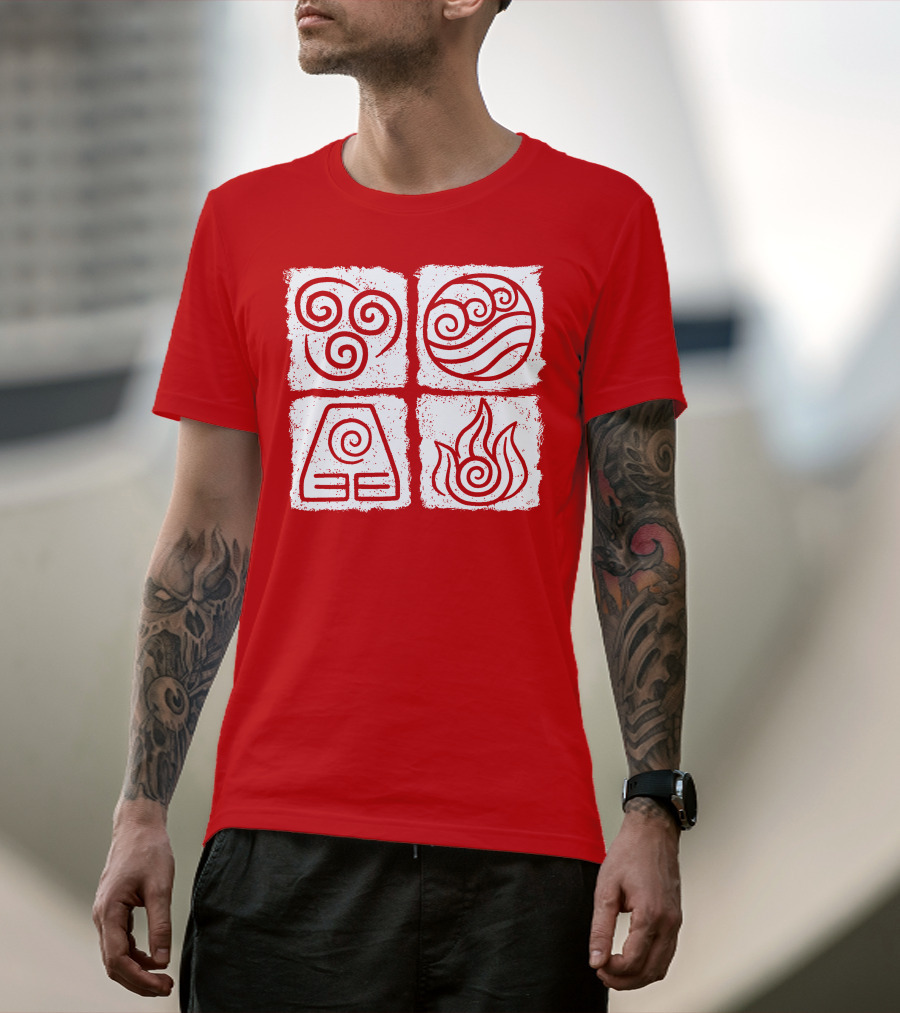 Avatar Air Water Earth Fire Elements T-Shirt