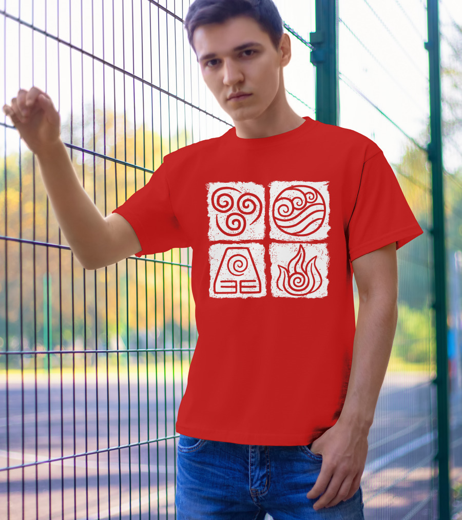 Avatar Air Water Earth Fire Elements T-Shirt