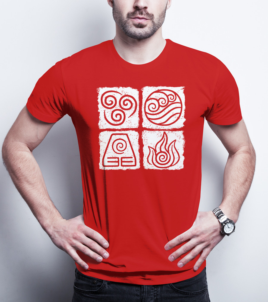 Avatar Air Water Earth Fire Elements T-Shirt