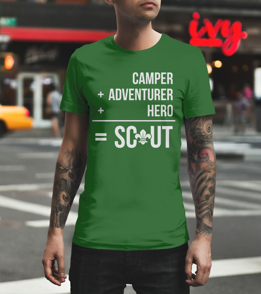 Camper Adventurer Hero Scout Fleur-de-Lis T-Shirt