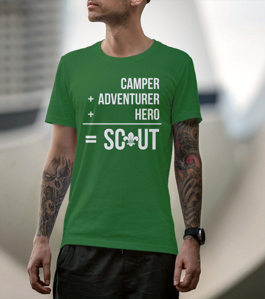 Camper Adventurer Hero Scout Fleur-de-Lis T-Shirt