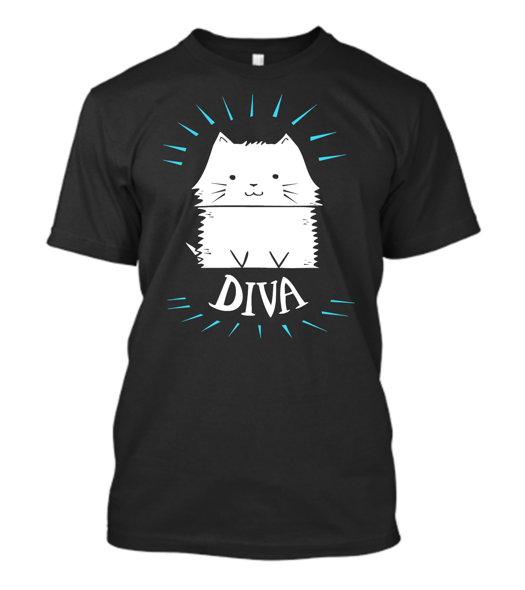 Cat Diva Cute Whiskered Feline T-Shirt