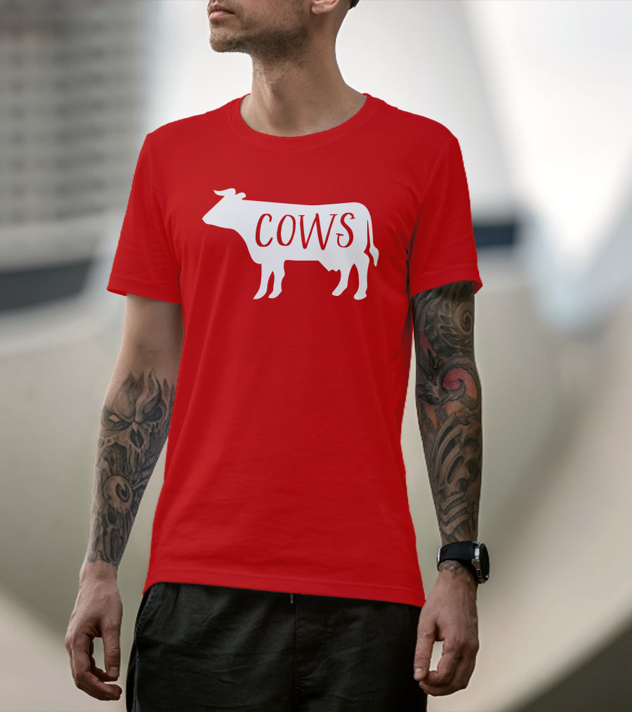 COWS White Silhouette T-Shirt