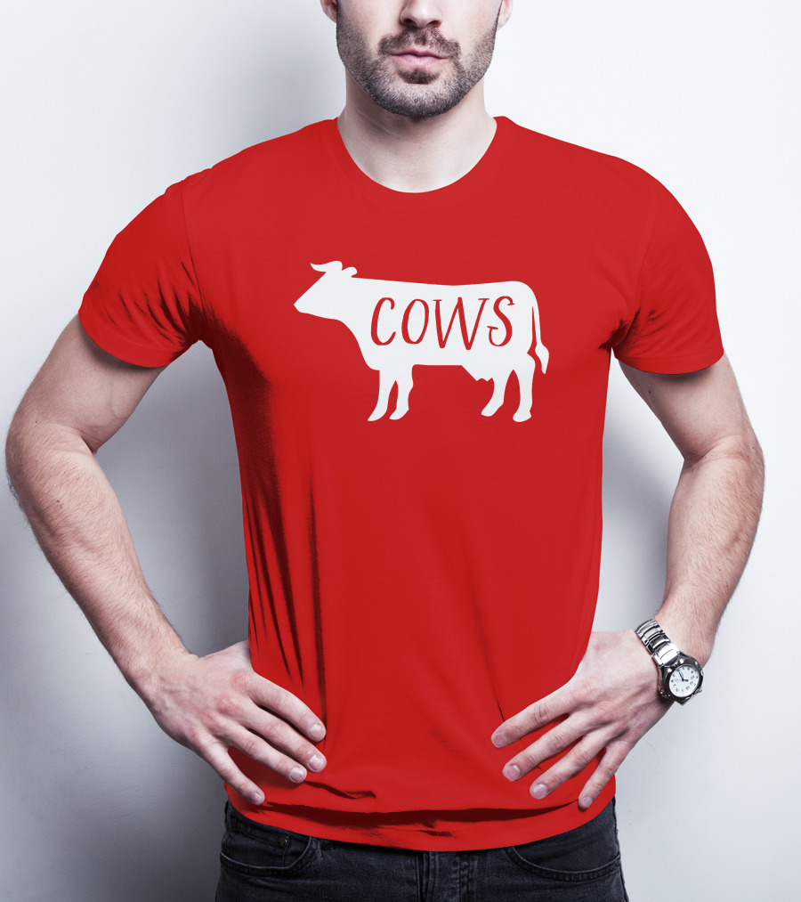 COWS White Silhouette T-Shirt