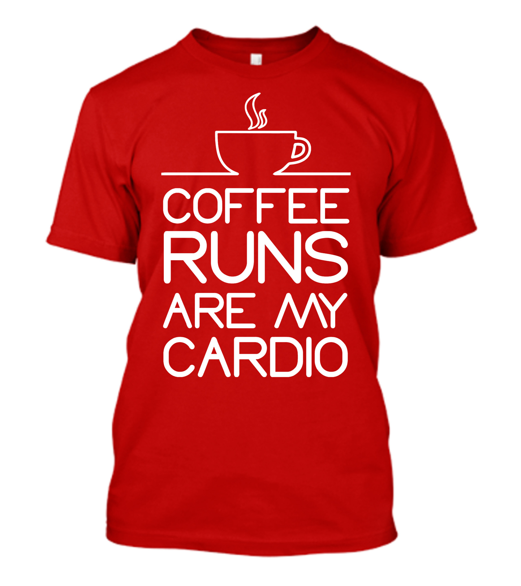 Coffee Runs Are My Cardio Cup Icon T-Shirt