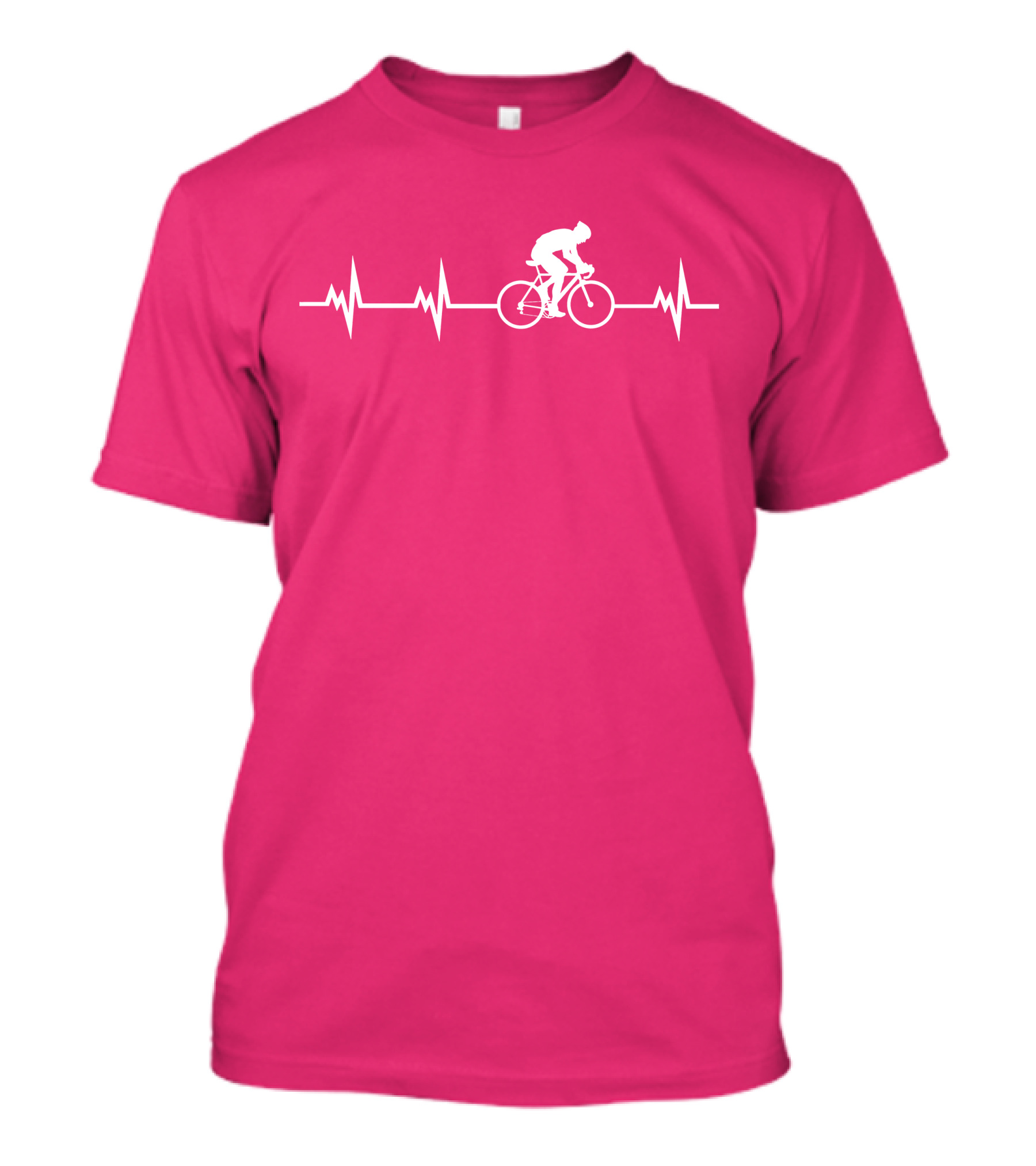 Cycling Heartbeat Bicycle Rider Pulse Line T-Shirt