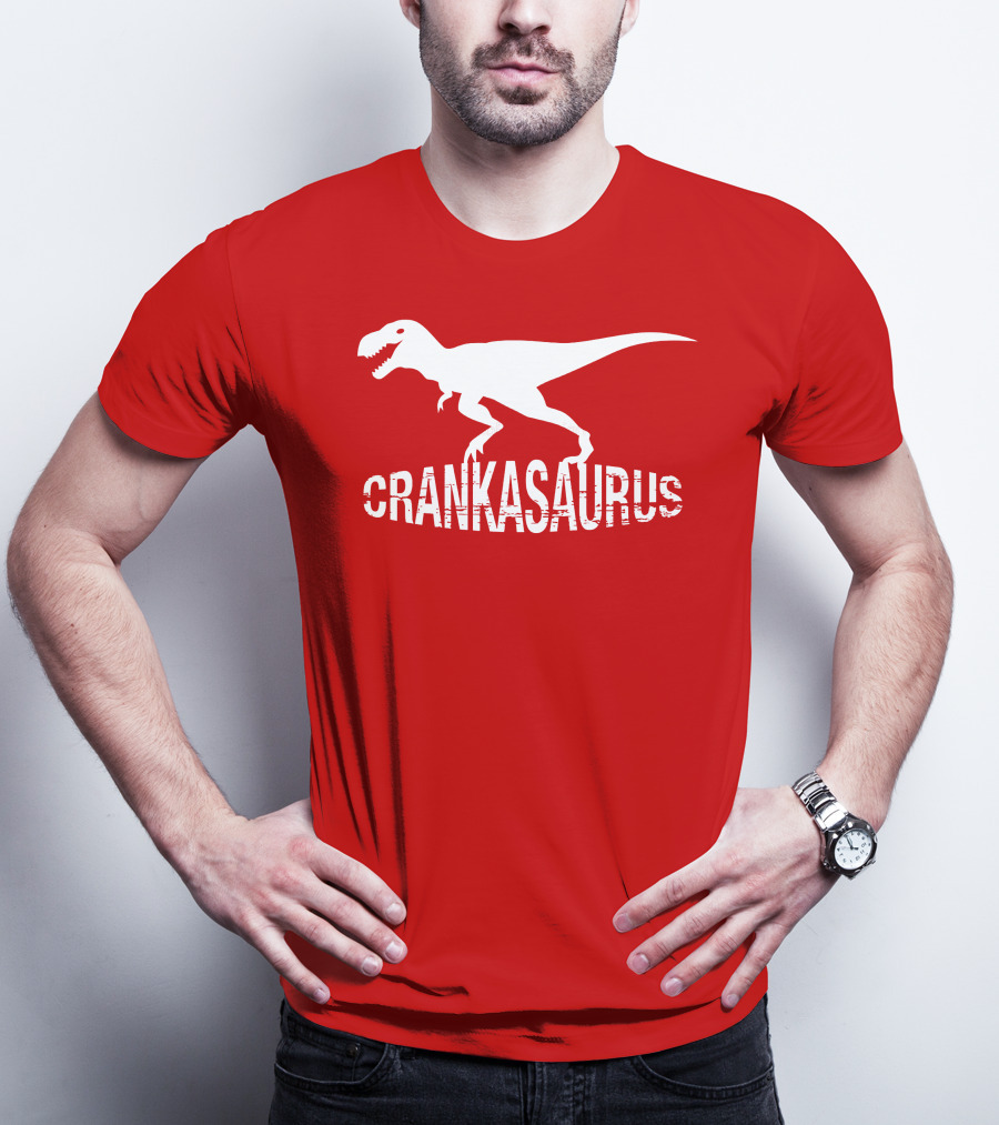 Crankasaurus Dinosaur Logo Parody T-Rex T-Shirt