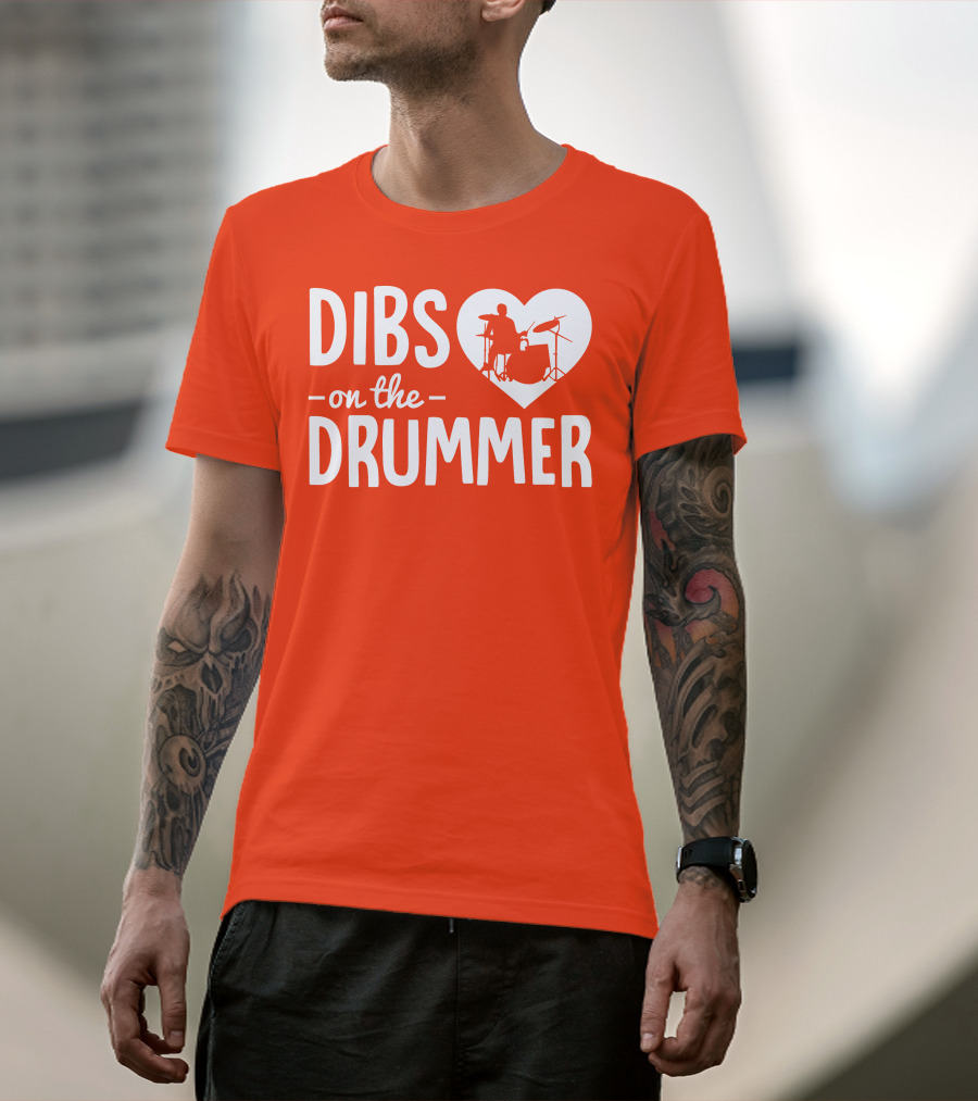 Dibs On The Drummer Heartbeat T-Shirt