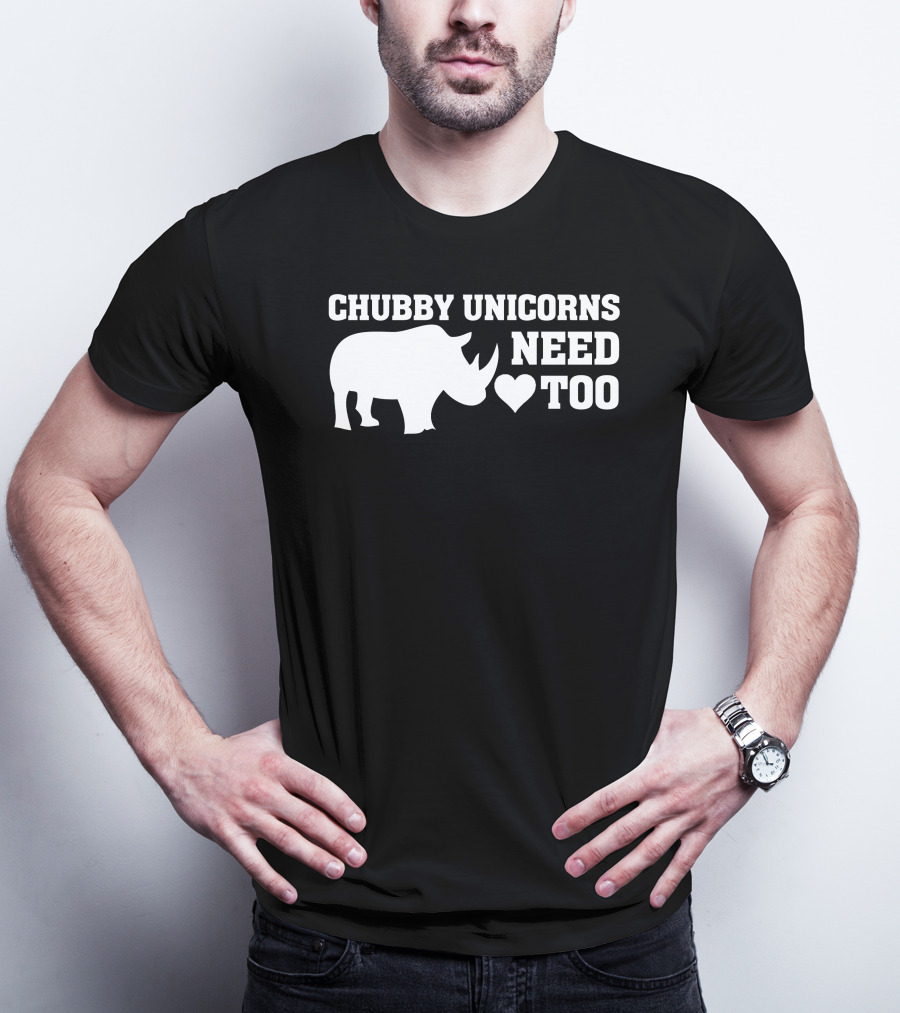 Chubby Unicorns Need Love ♥ Too Rhino T-Shirt