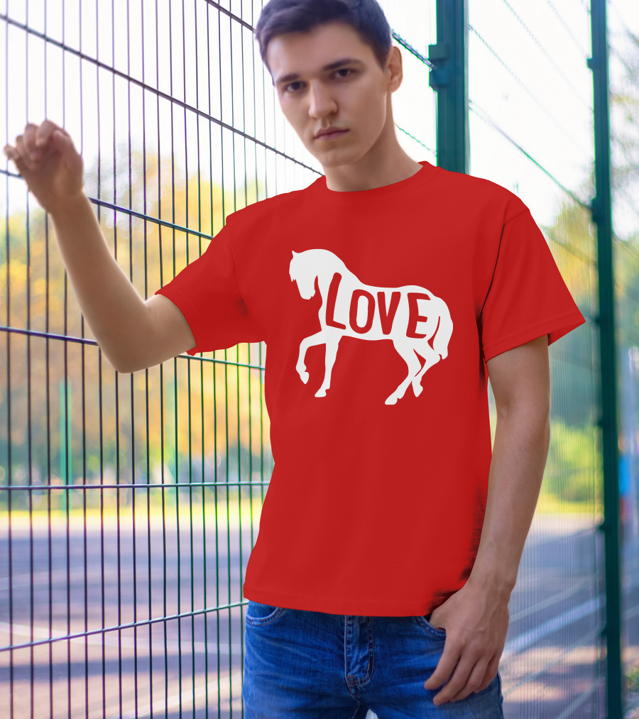 Love Horse White Silhouette T-Shirt