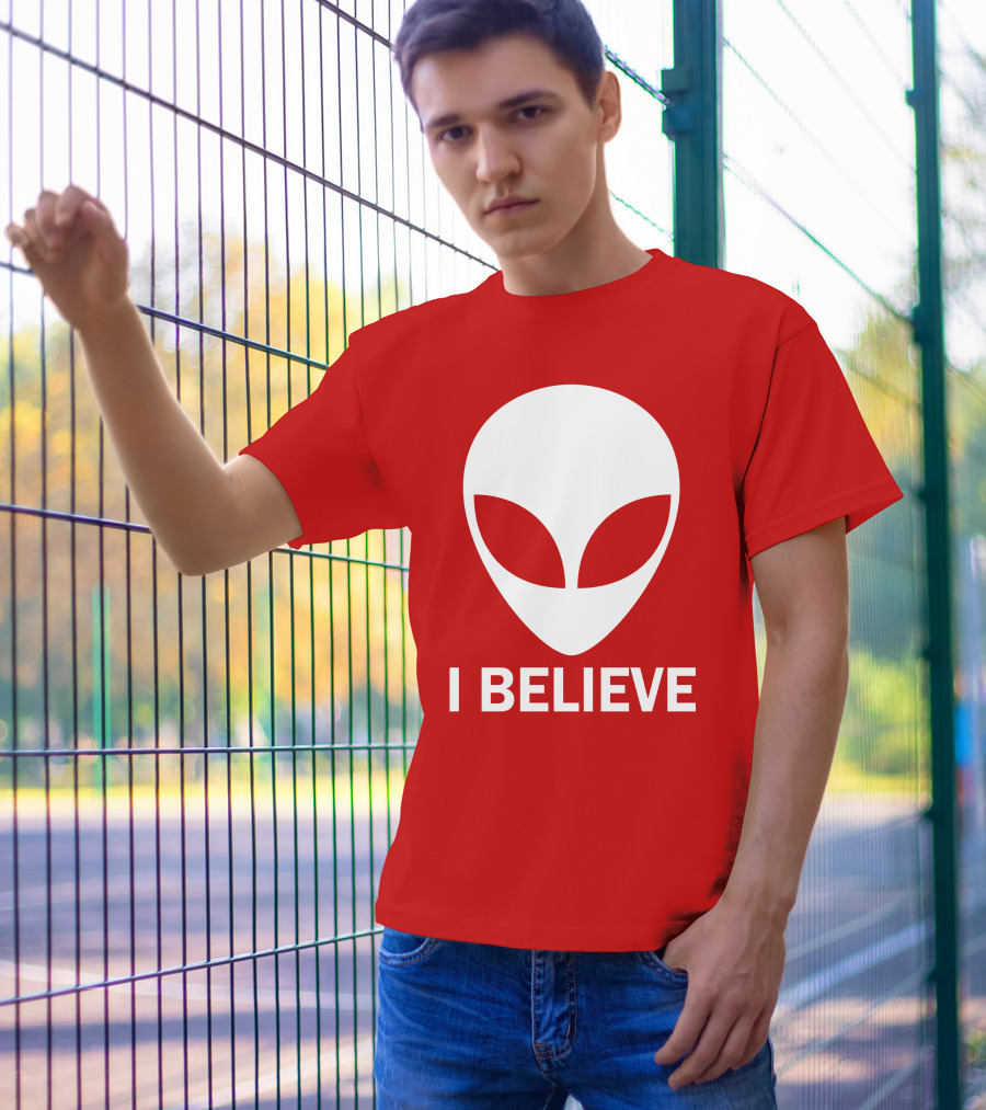 I Believe Alien Face T-Shirt