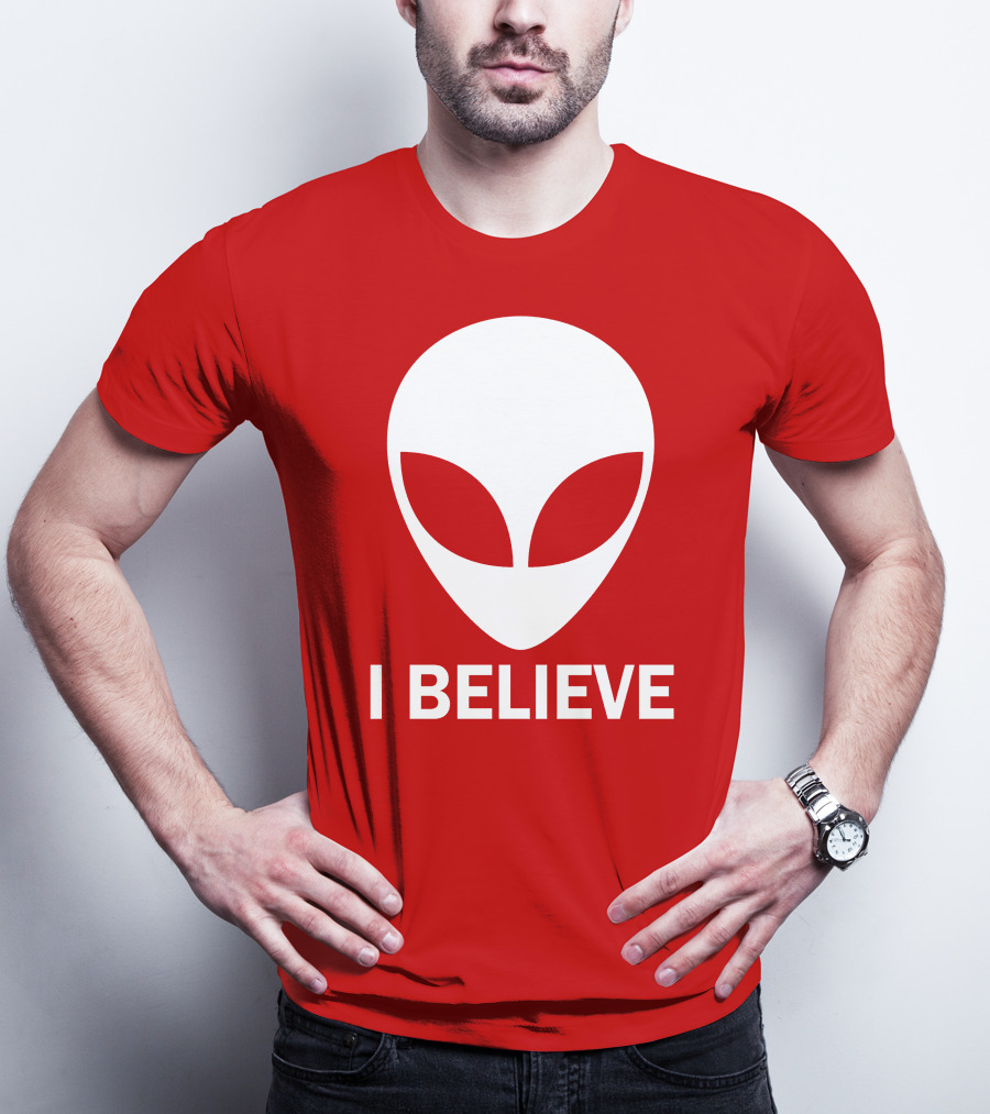 I Believe Alien Face T-Shirt