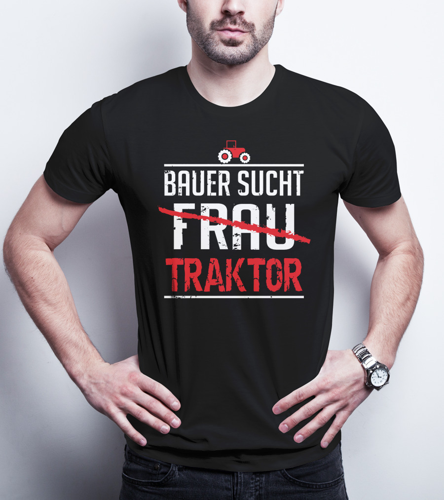 Bauer Sucht Traktor With Red Tractor T-Shirt