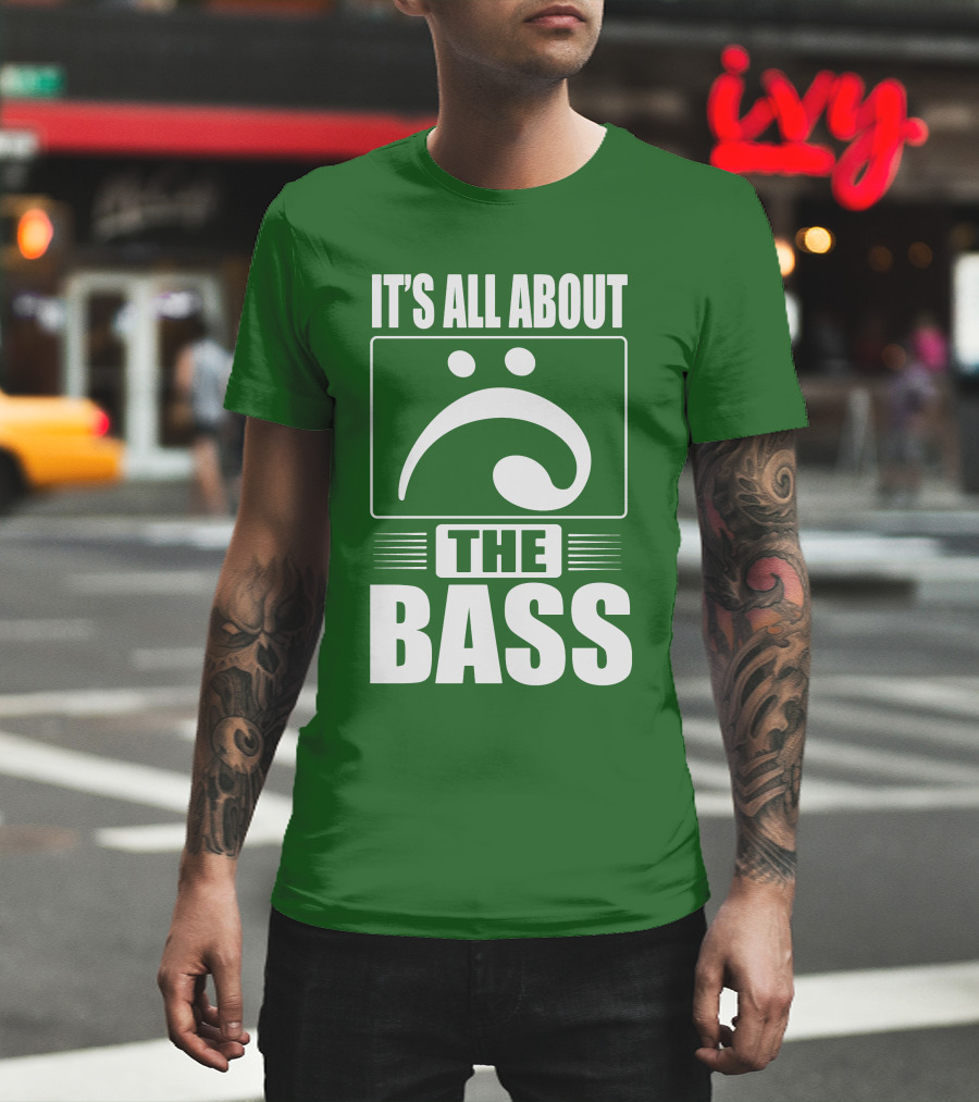 It's All About The Bass Clef Symbol Music Note T-Shirt