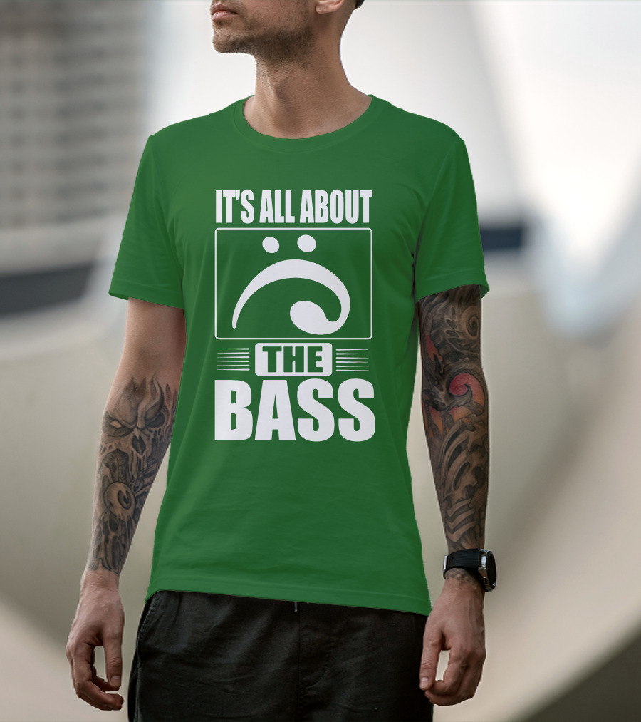 It's All About The Bass Clef Symbol Music Note T-Shirt