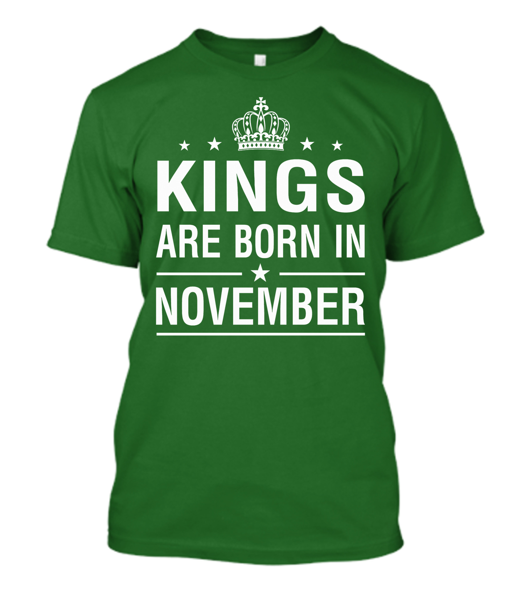 Kings Are Born In November Crown Stars T-Shirt