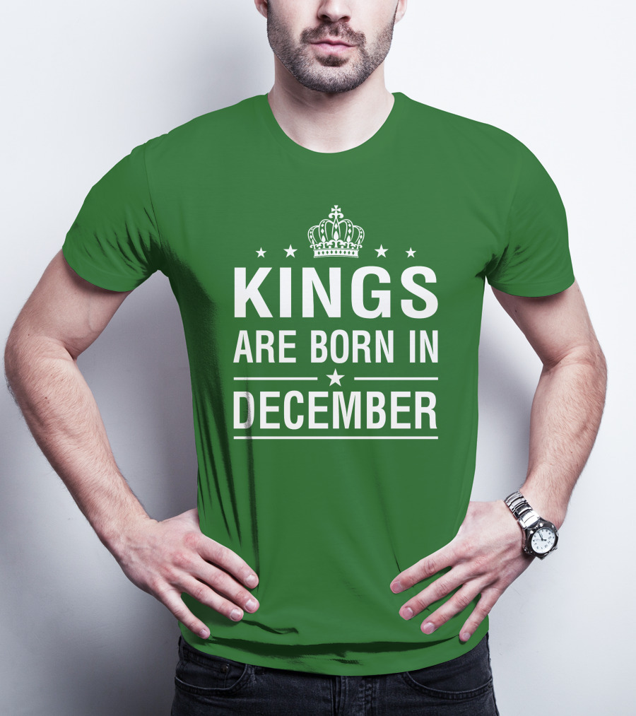 Kings Are Born In December Crown Stars T-Shirt