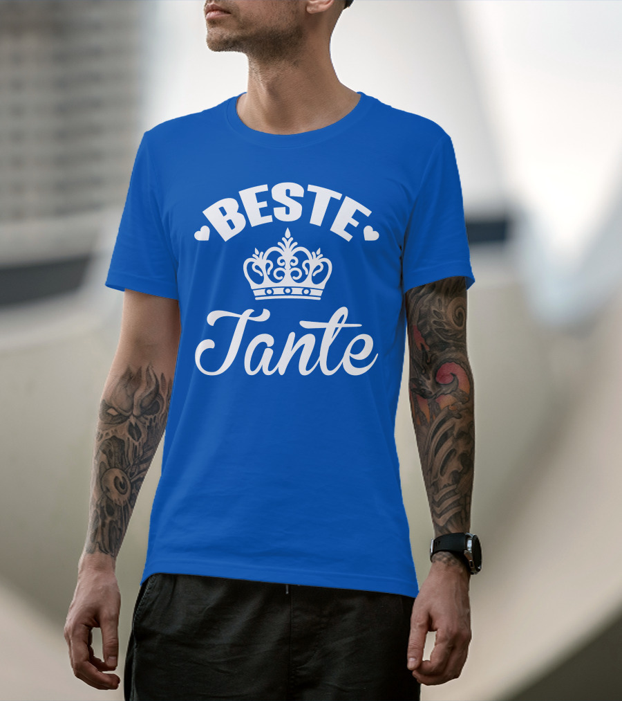 Beste Tante Krone Herz Symbole T-Shirt