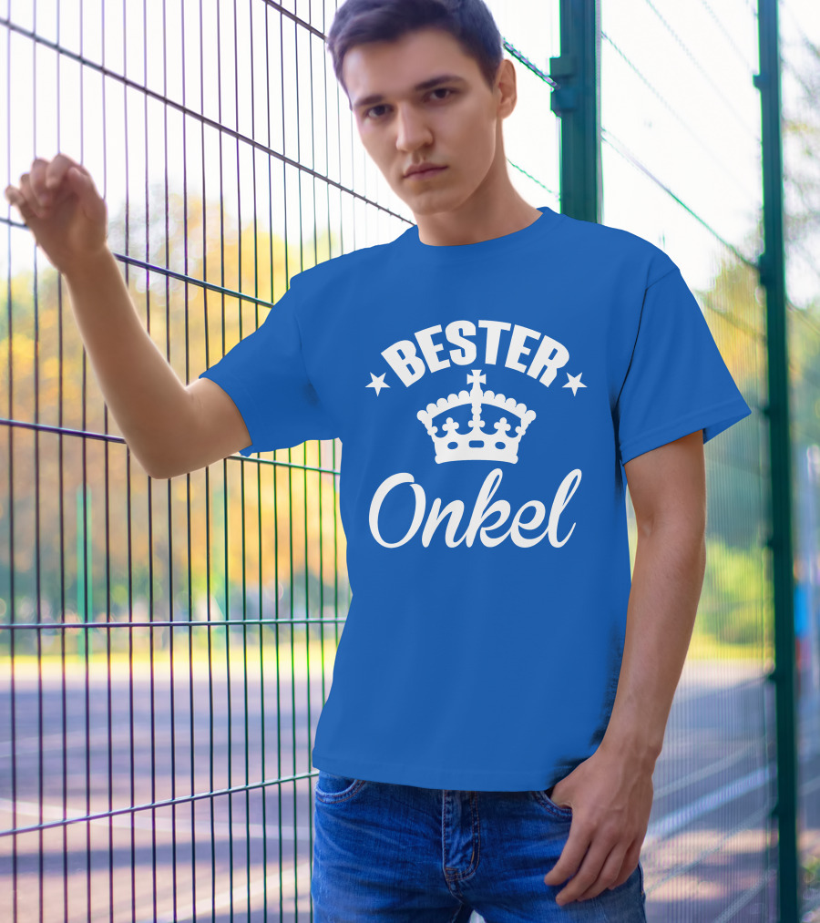 Bester Onkel Der Welt Krone-Star-Blaue Perfektion T-Shirt