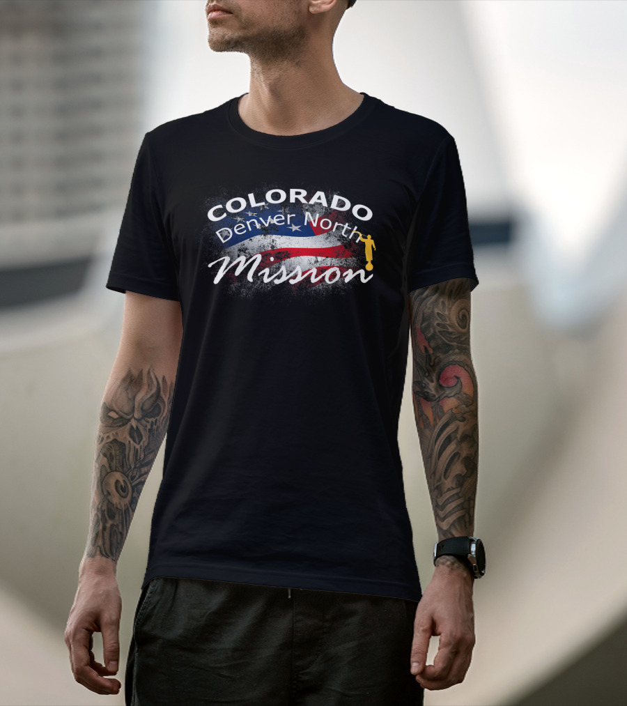 Colorado Denver North Mission USA Flag T-Shirt