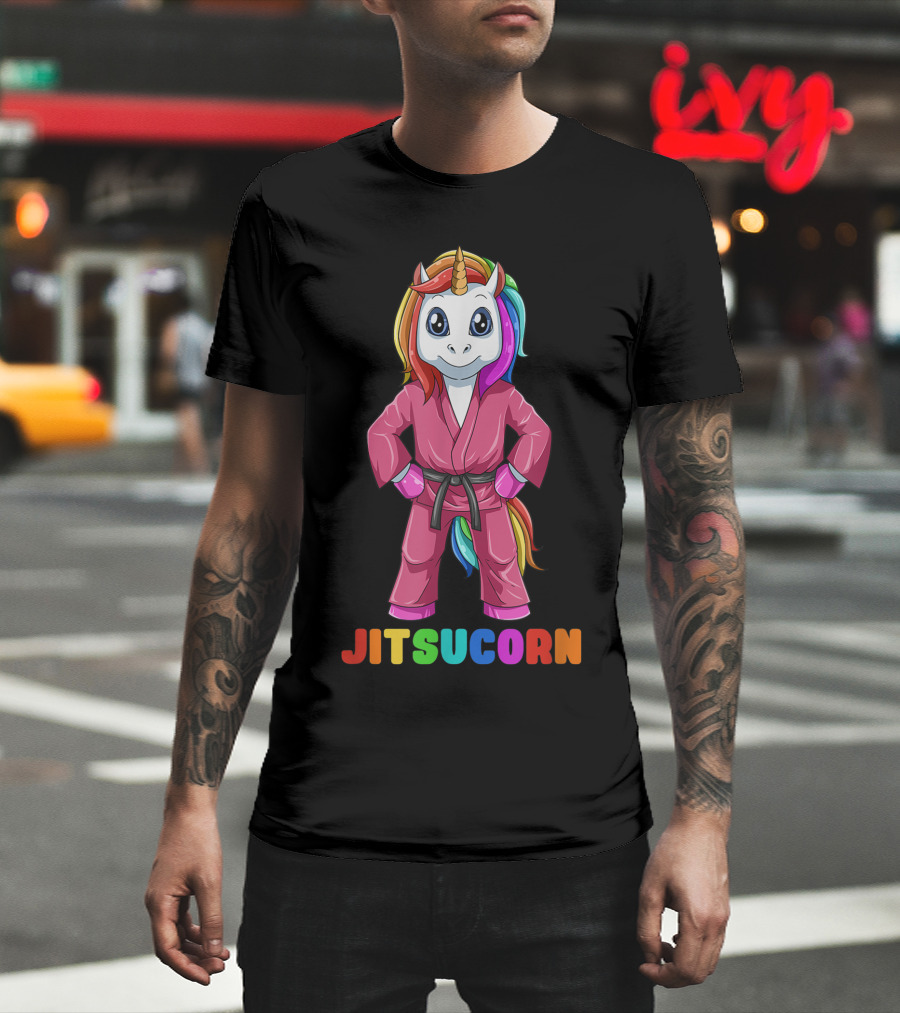 Jitsucorn Cute Unicorn Brazilian Jiujitsu Bjj T-Shirt