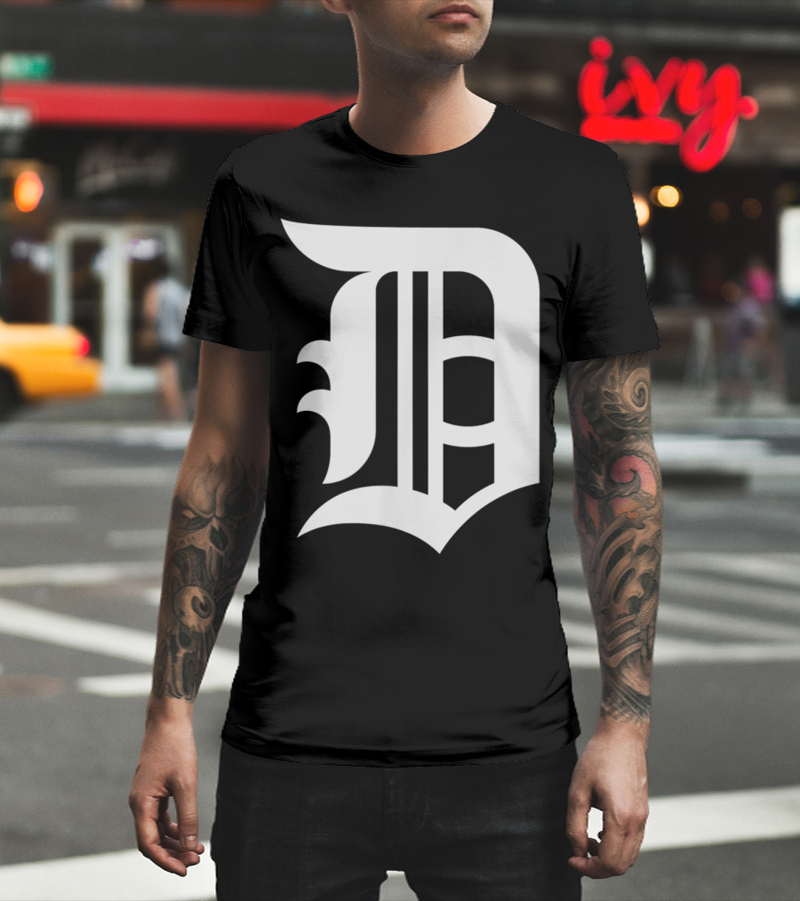 Detroit Baseball D Vintage Michigan Bengal T-Shirt