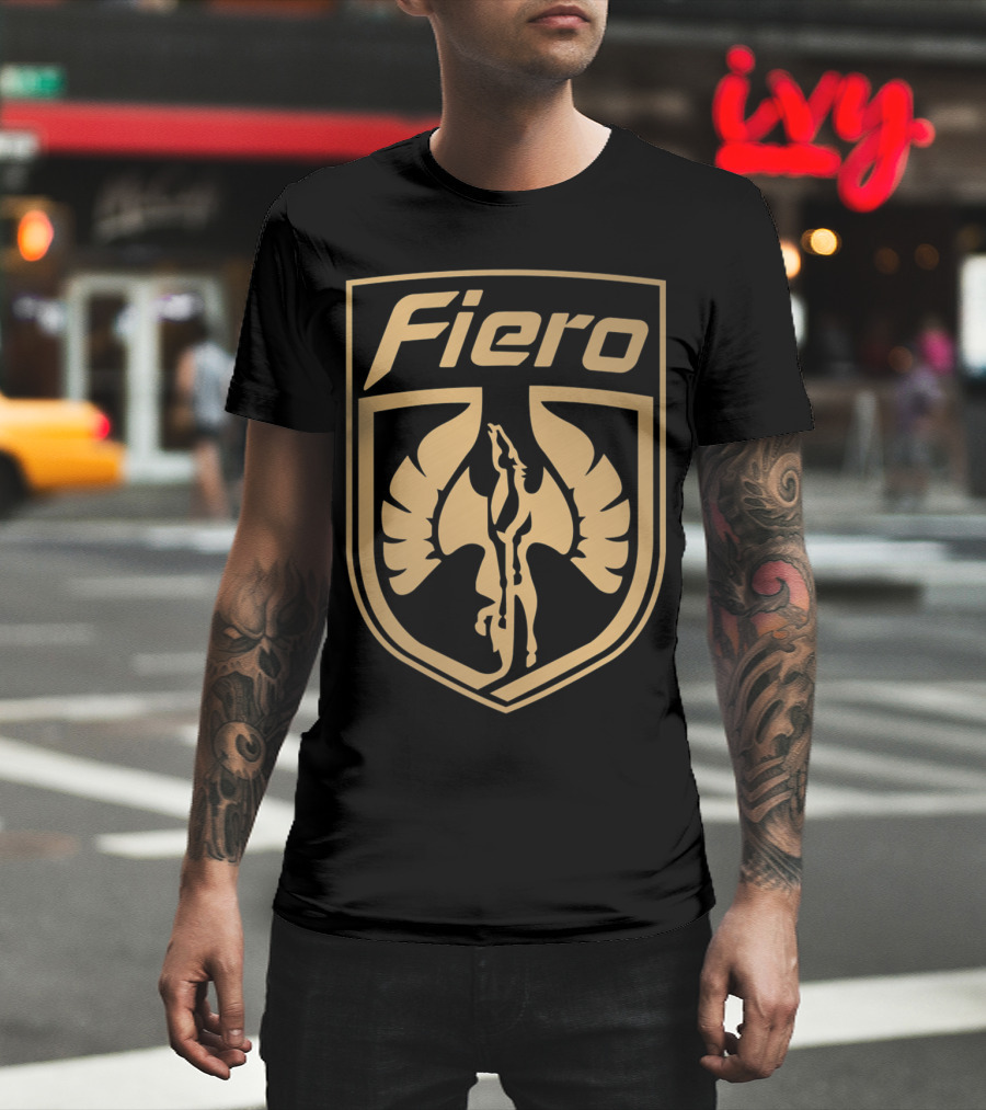 Fiero Emblem Golden Winged Creature Shield T-Shirt