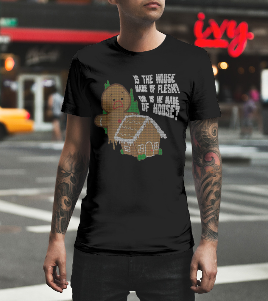 Funny Animation Cute Comics Gingerbread House Paradox T-Shirt