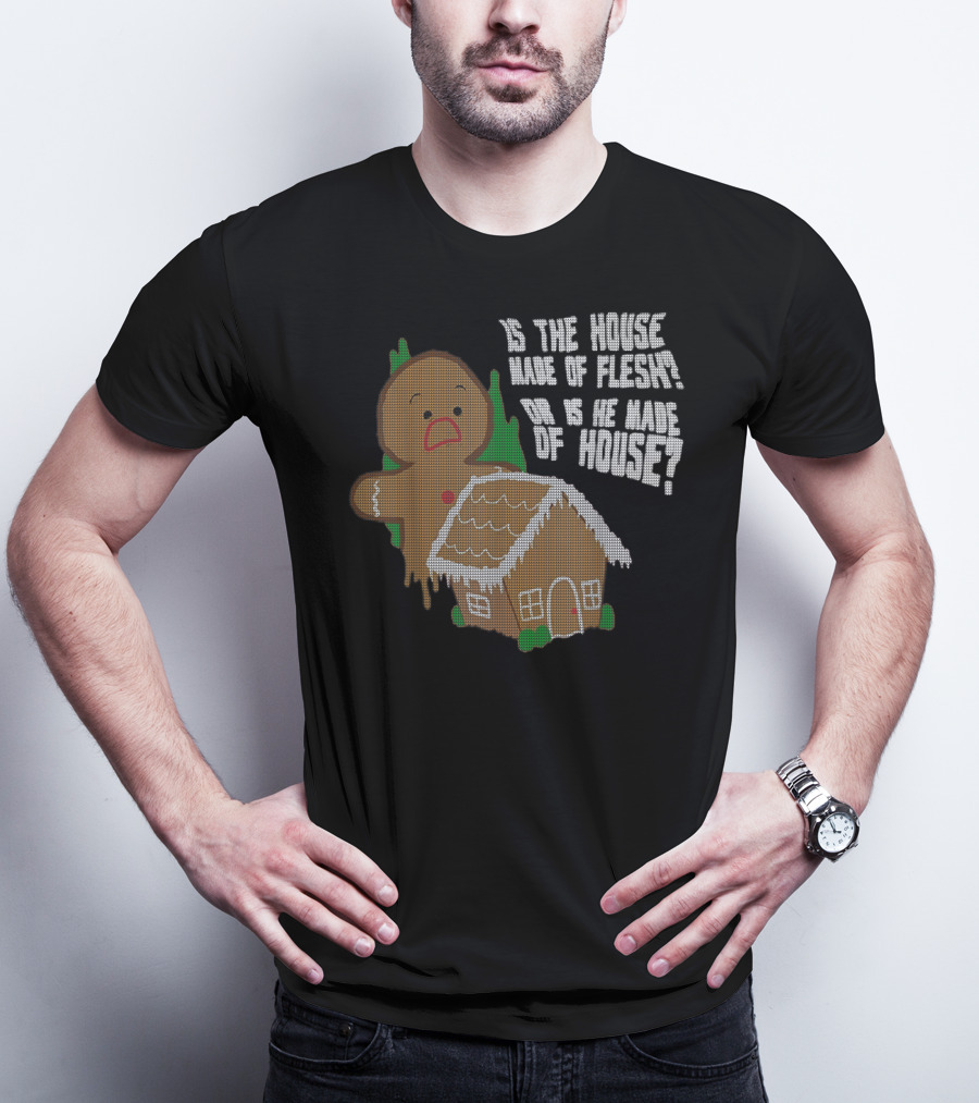 Funny Animation Cute Comics Gingerbread House Paradox T-Shirt