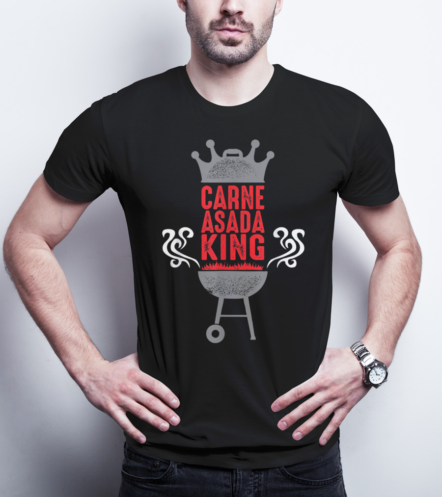 Carne Asada King BBQ Chicano Grill Funny T-Shirt