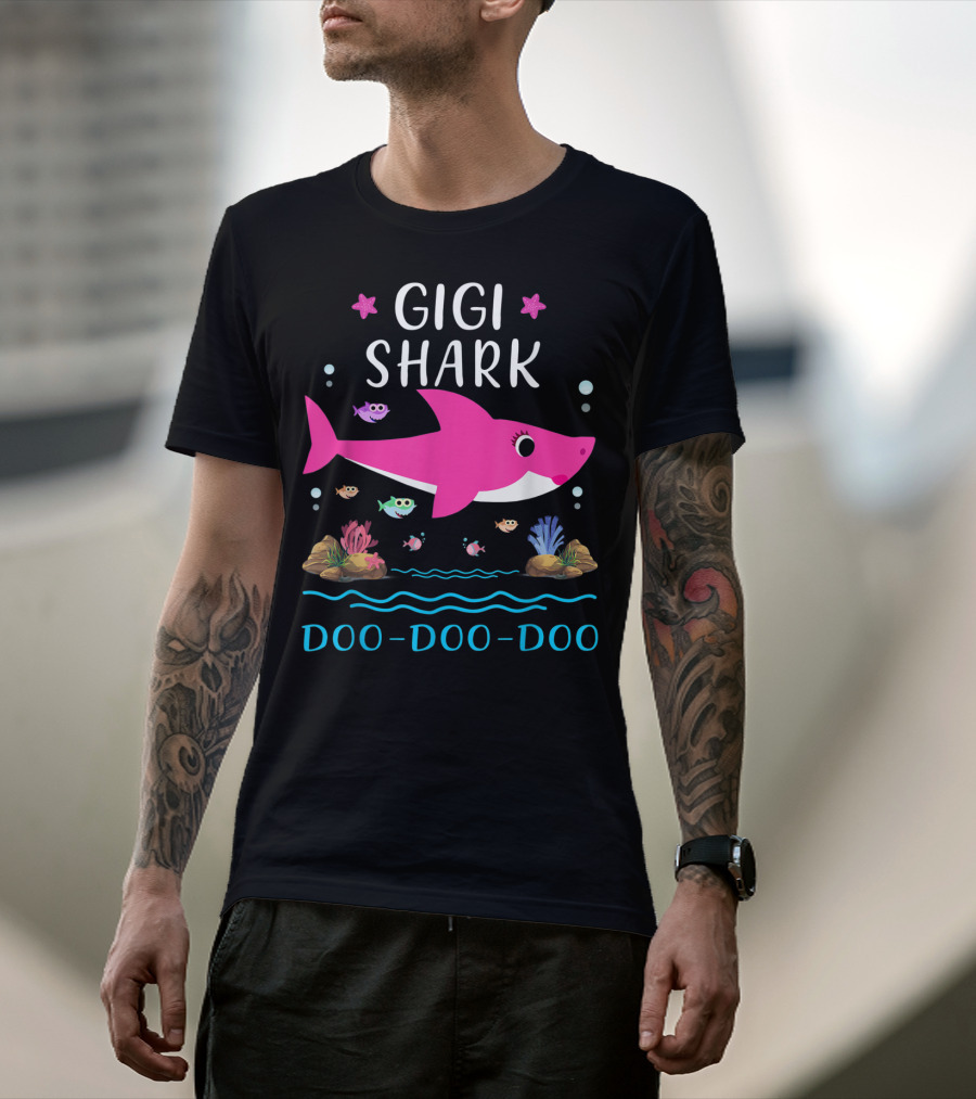 Gigi Shark Doo Doo Doo Family Matching Shark T-Shirt