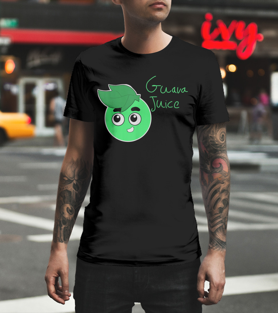 Guava Juice Green Cute Cartoon Face Youth T-Shirt