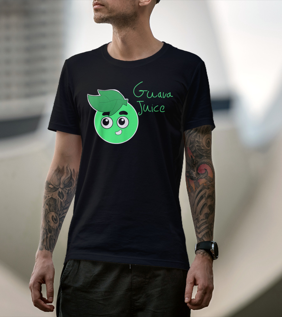 Guava Juice Green Cute Cartoon Face Youth T-Shirt