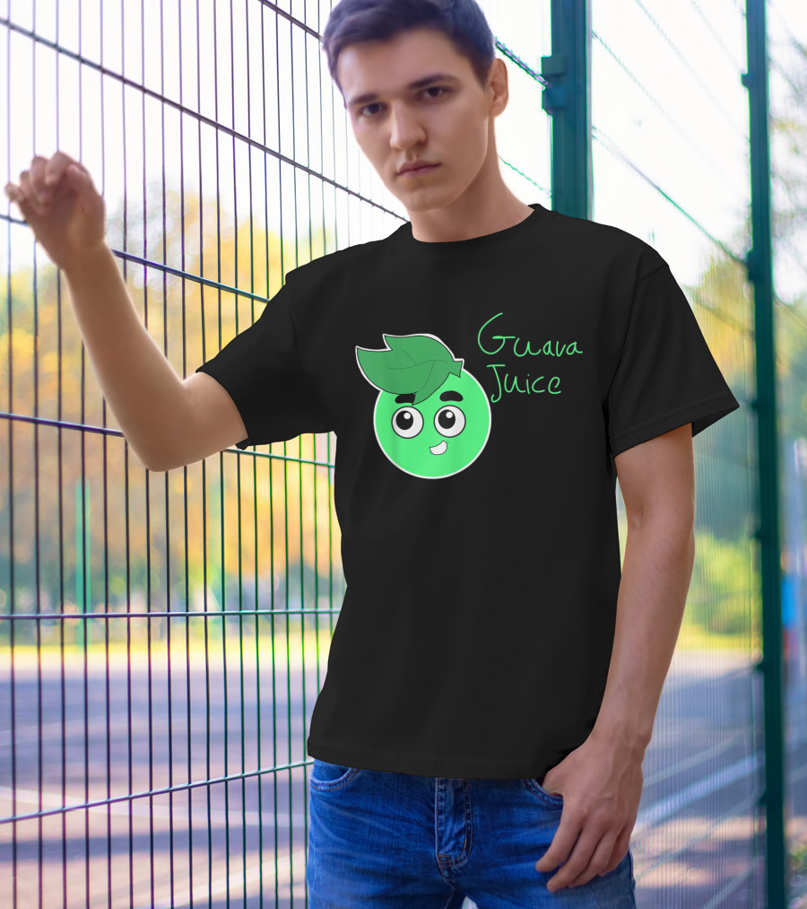Guava Juice Green Cute Cartoon Face Youth T-Shirt