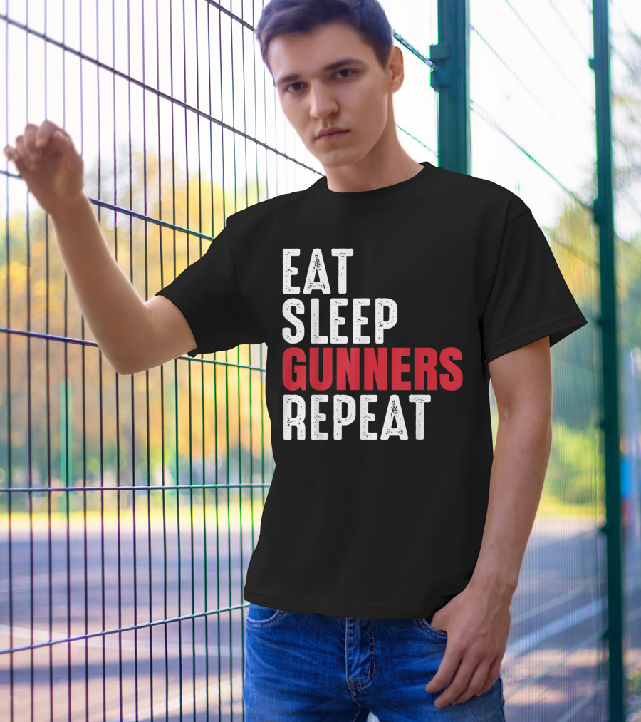 Eat Sleep Gunners Repeat T-Shirt