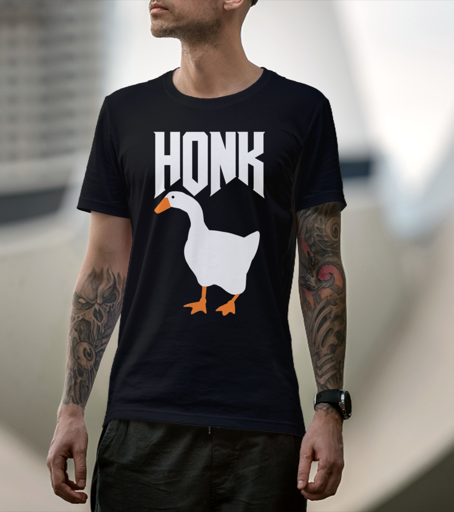Honk Goose Funny Video Gamer Untitled Goose Game T-Shirt