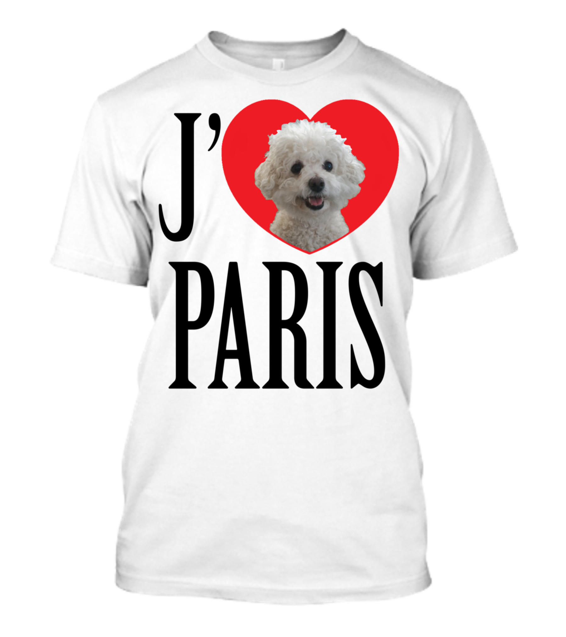 J'aime Paris Bichon Frise Heart T-Shirt