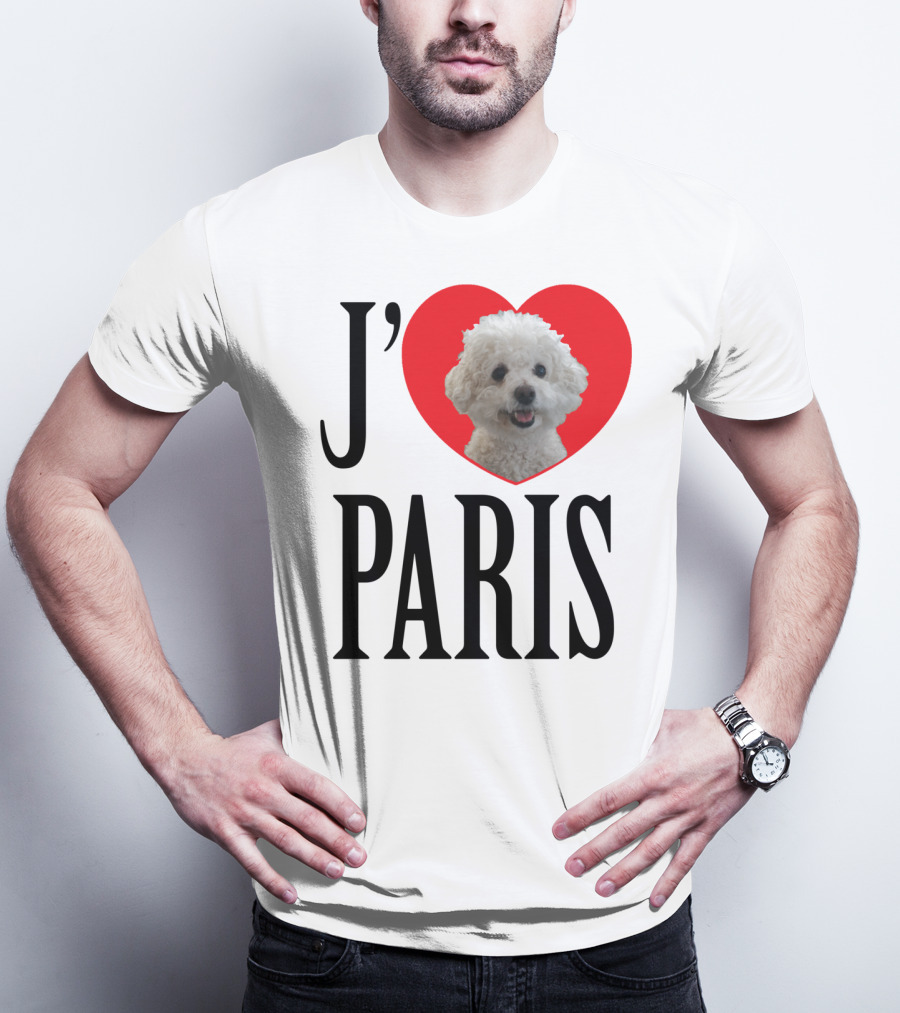 J'aime Paris Bichon Frise Heart T-Shirt