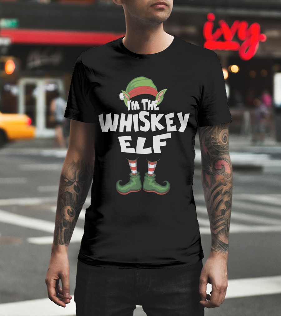 I'm The Whiskey Elf Christmas Family Holiday T-Shirt