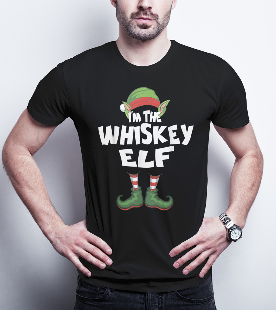 I'm The Whiskey Elf Christmas Family Holiday T-Shirt
