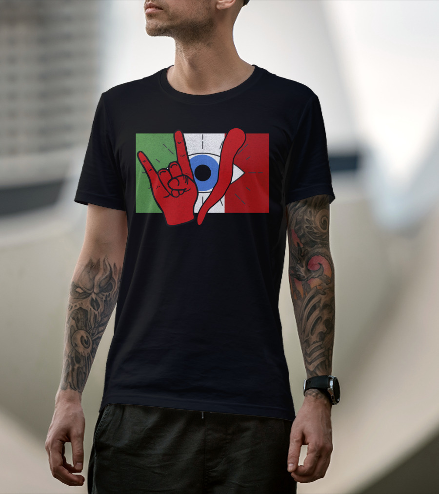 Italian Evil Eye Il Malocchio Maloik Hand Gesture T-Shirt