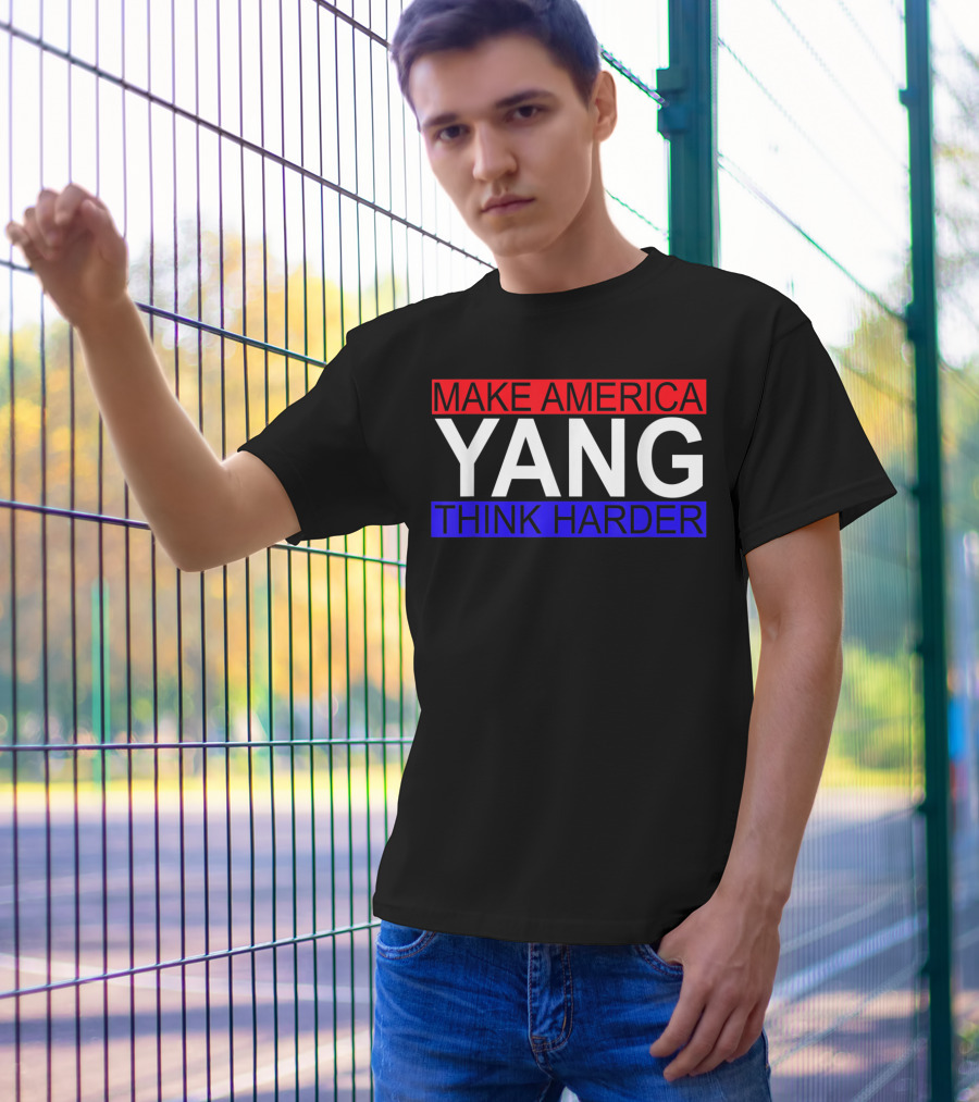 Make America Yang Think Harder Andrew Yang Math T-Shirt