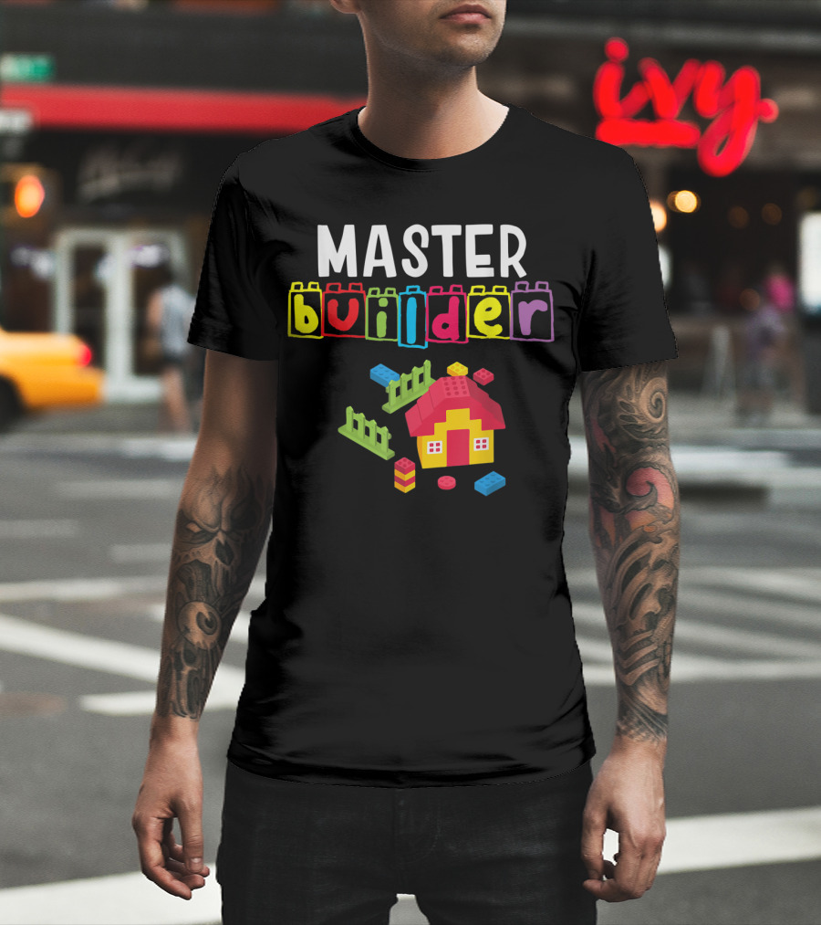Master Builder Building Blocks House Creation T-Shirt