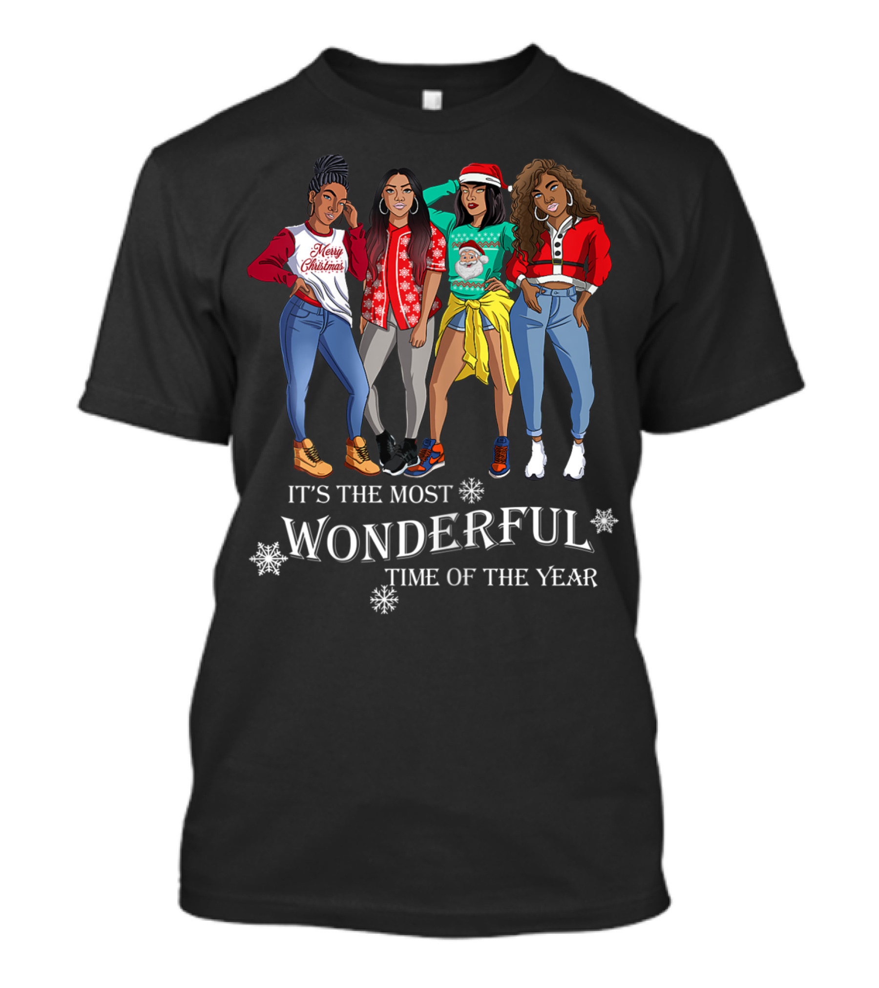 It's The Most Wonderful Time Of The Year Christmas Afro Pride T-Shirt