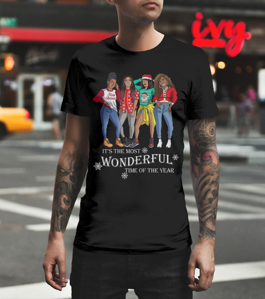 It's The Most Wonderful Time Of The Year Christmas Afro Pride T-Shirt