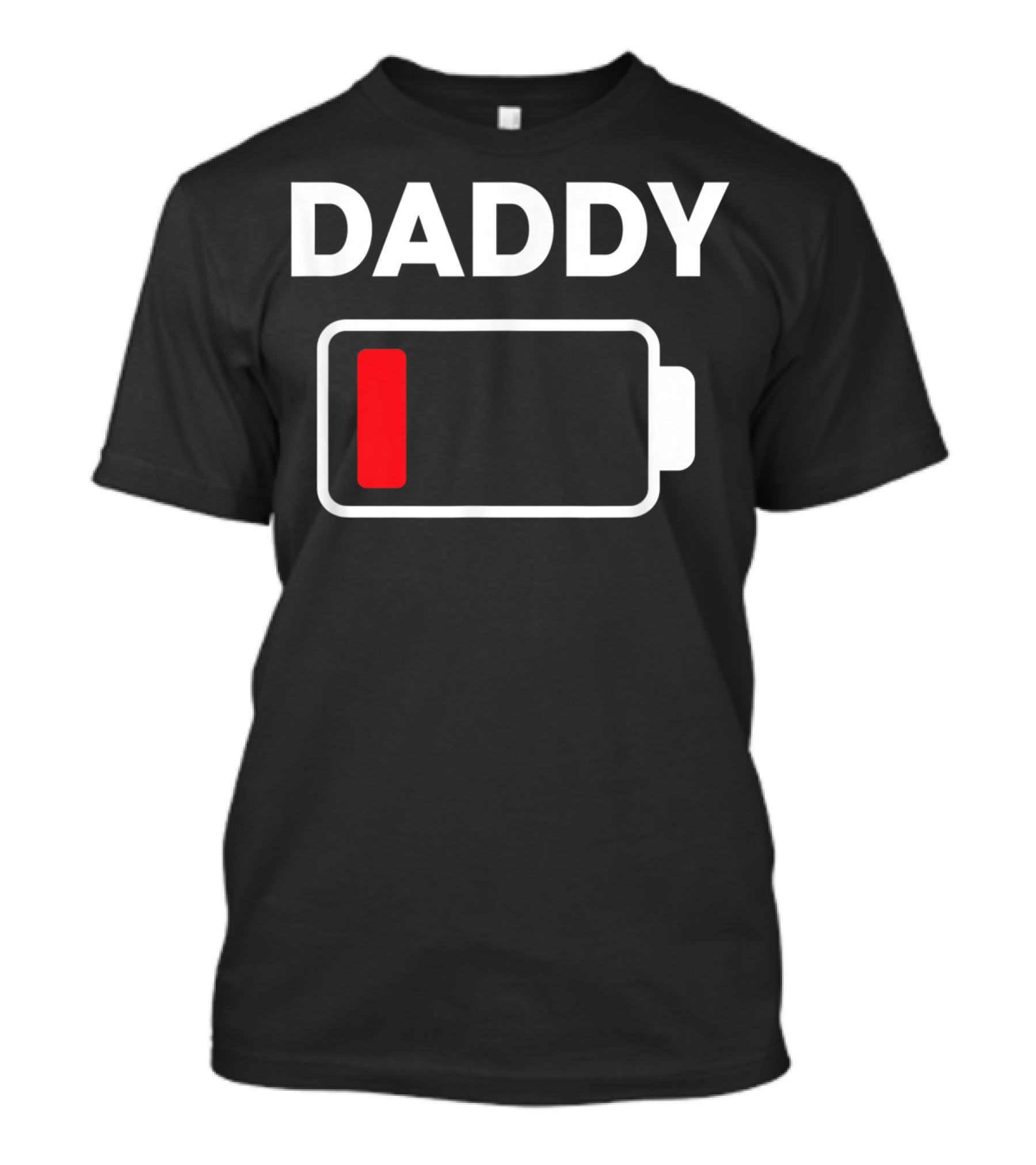 Daddy Low Battery Christmas Family Matching T-Shirt